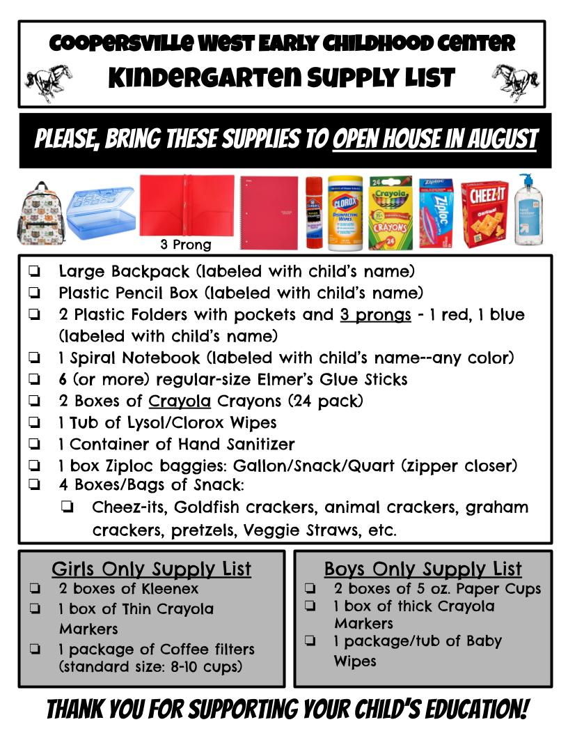 West Early Childhood Center Documents, Forms, and Newsletters - West ...